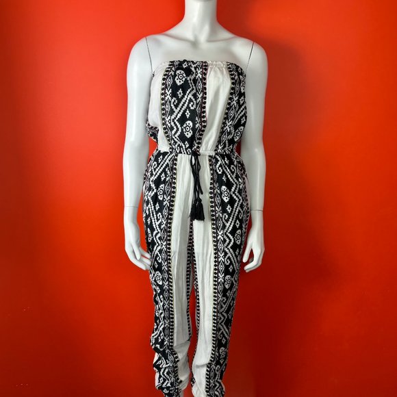 Dizzy Lizzy | Pants & Jumpsuits | Womens Black And White Strapless ...